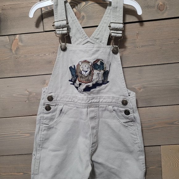 One Pieces | Lion Overalls Kids Vintage Size 4t 9s Era | Poshmark